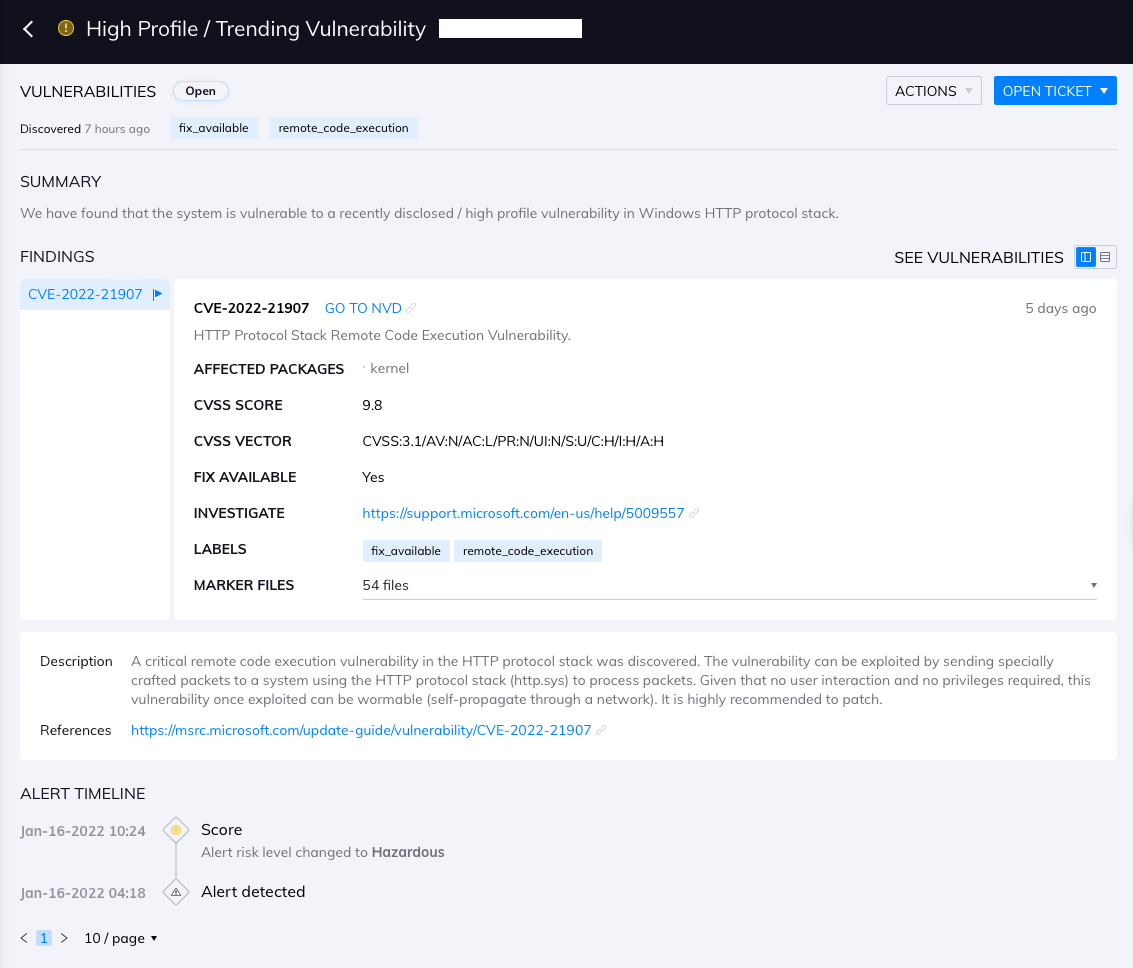 CVE-2022-21907 HTTP Vulnerability | Orca Research Pod