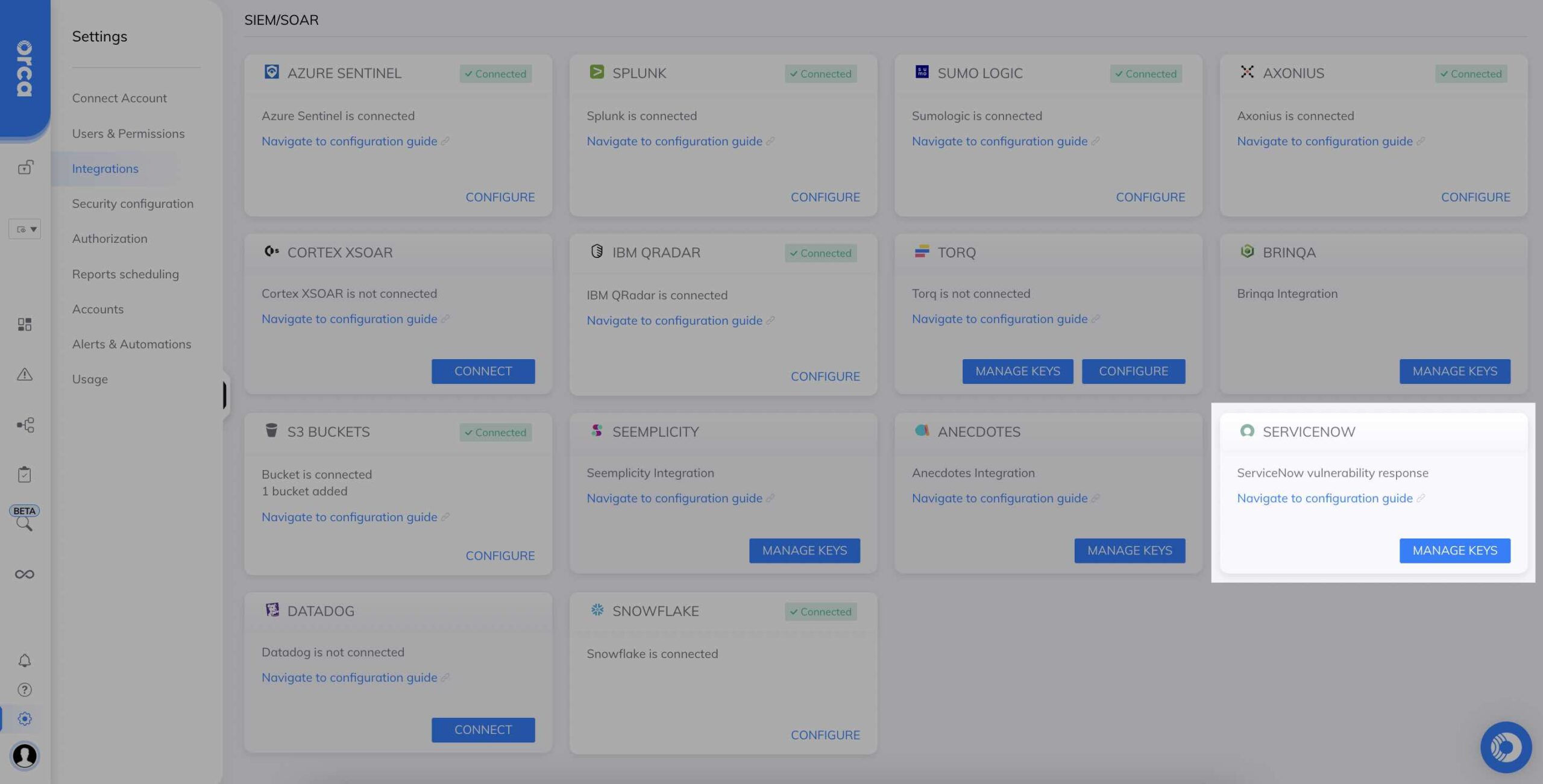 ServiceNow and Orca Security - Cloud Security Solutions