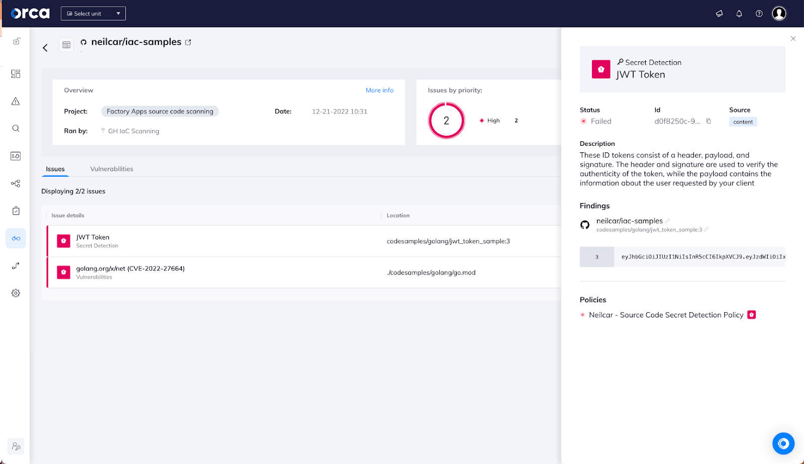 Finding Secrets and Package Vulnerabilities With Orca