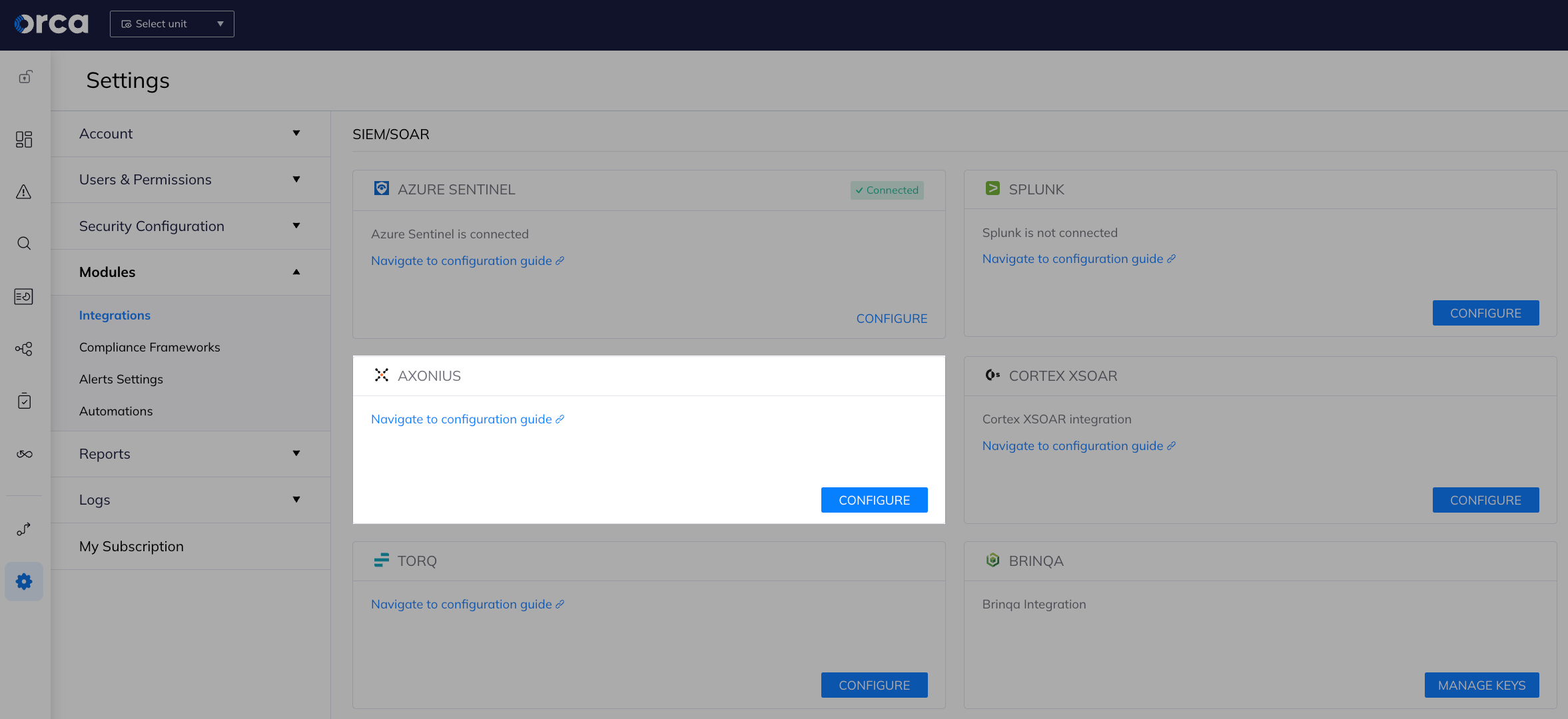 Axonius and Orca Security - Cloud Security Solutions