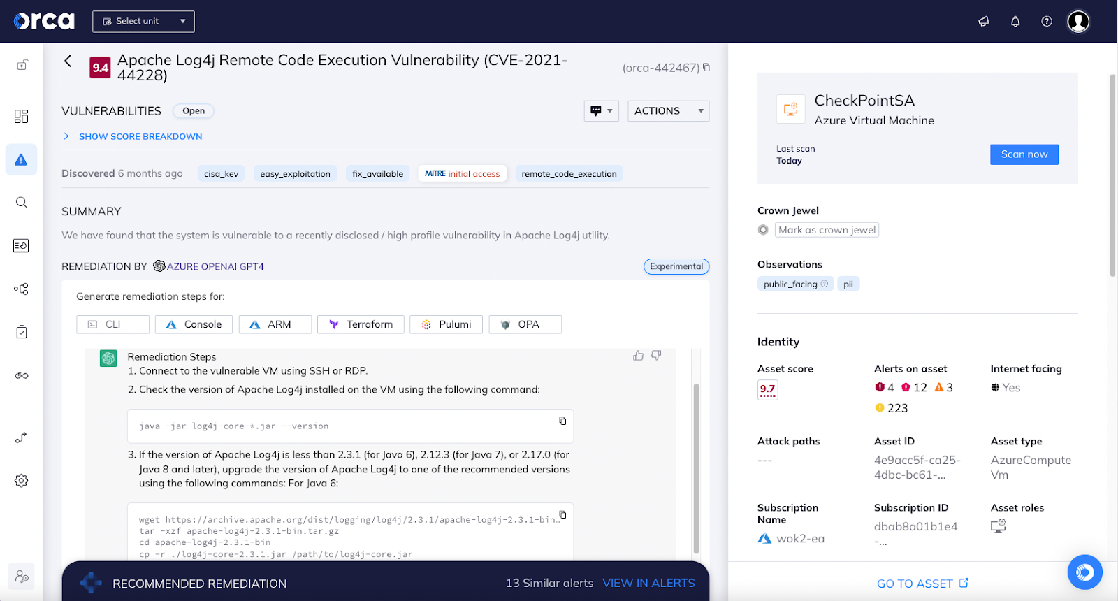 Orca Security Accelerates MTTR with Azure OpenAI GPT-4
