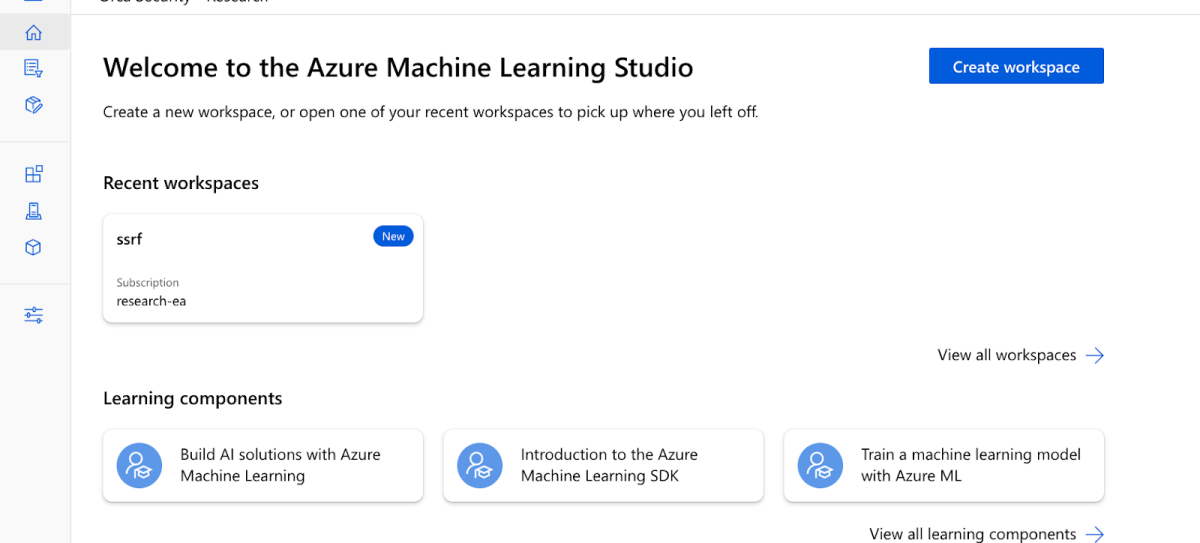 SSRF Vulnerability on Azure Machine Learning Service SSRF Vulnerability on Azure Machine Learning Service